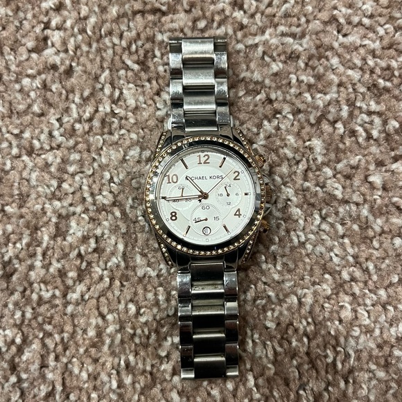 Michael Kors | Accessories | Michael Kors Runway Blair Silver Rose Gold ...